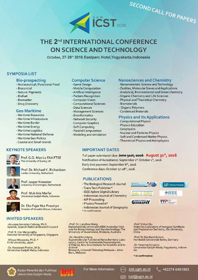 International Conference on Science and Technology 2016 (ICST2016 ...