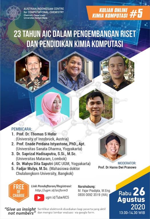 26 AUG Kuliah Umum Kimia Komputasi AIC#5 dan Ultah AIC ke 23 ...