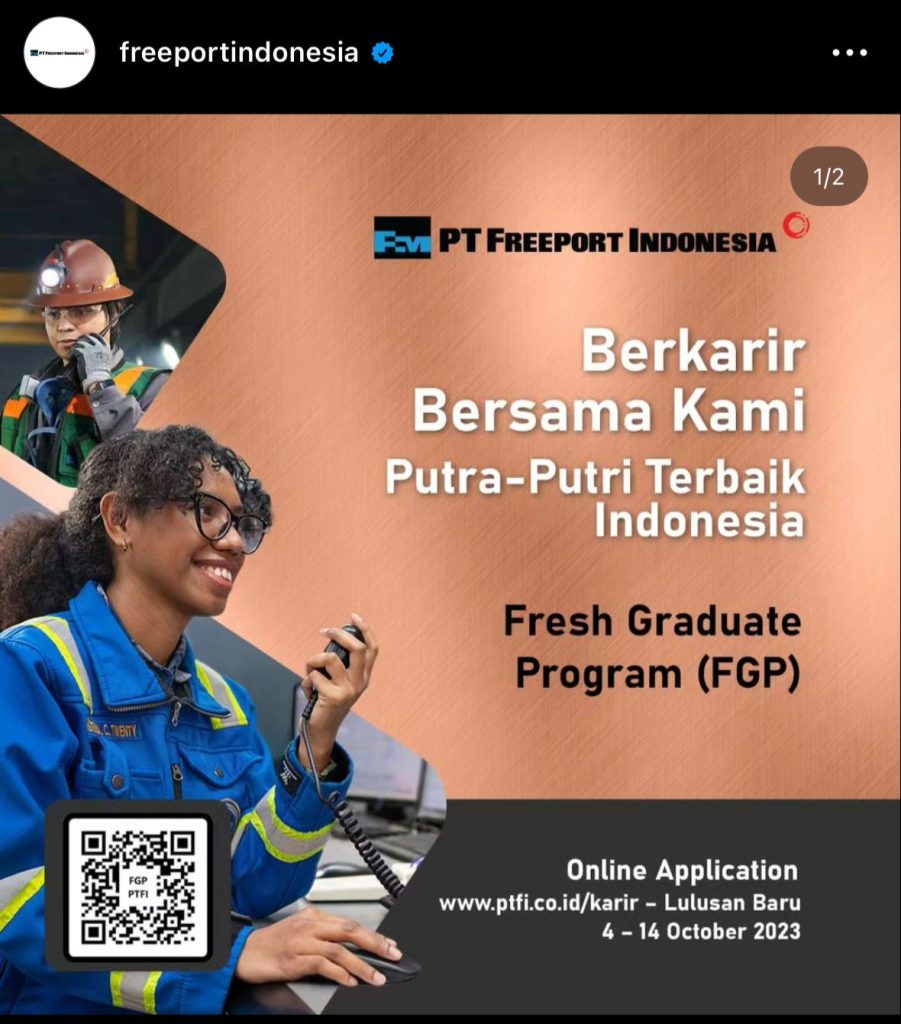 Lowongan Kerja PT. Freeport Indonesia – Departemen Kimia FMIPA UGM