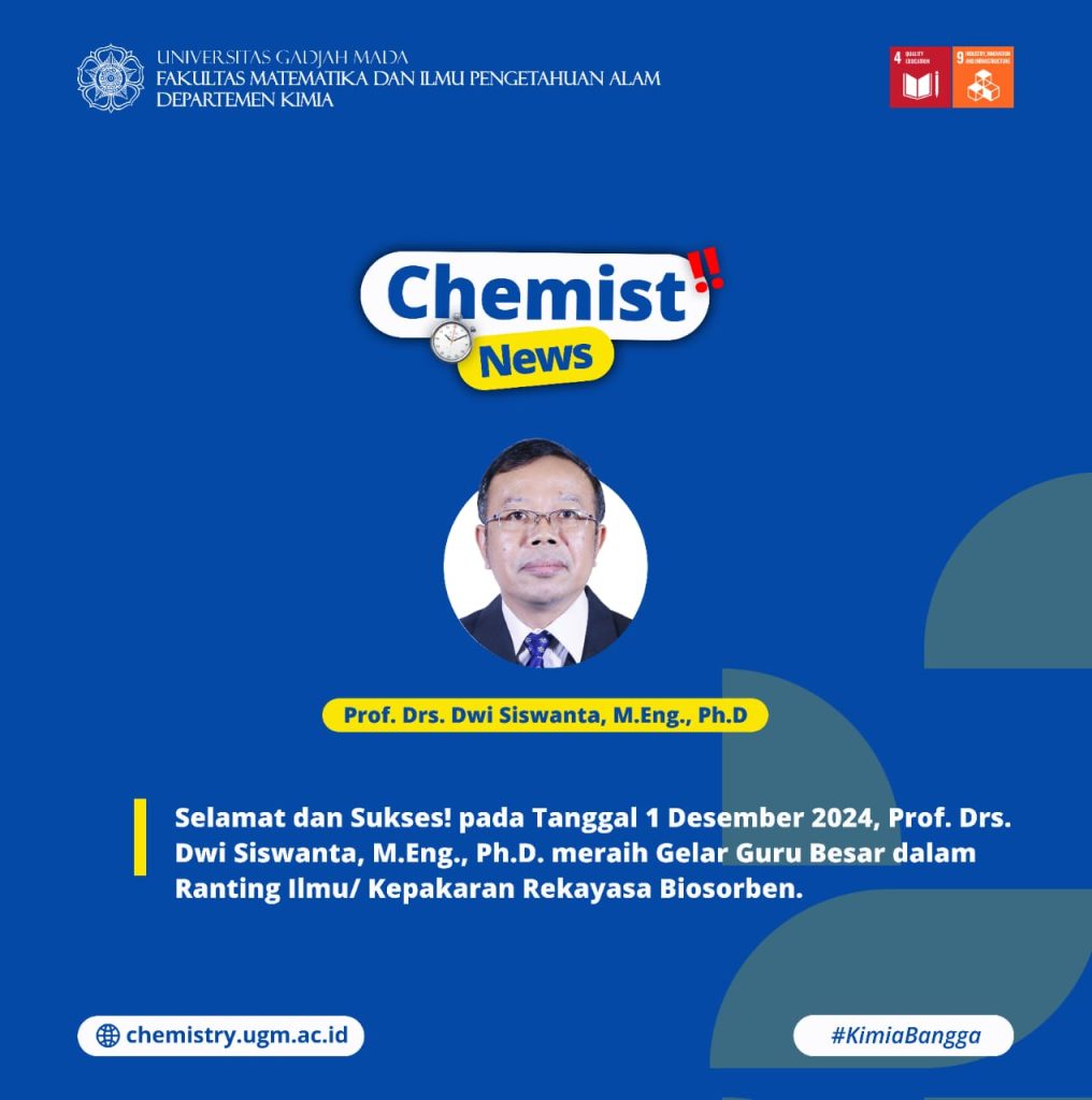 Pengangkatan Guru Besar Departemen Kimia – Departemen Kimia FMIPA UGM